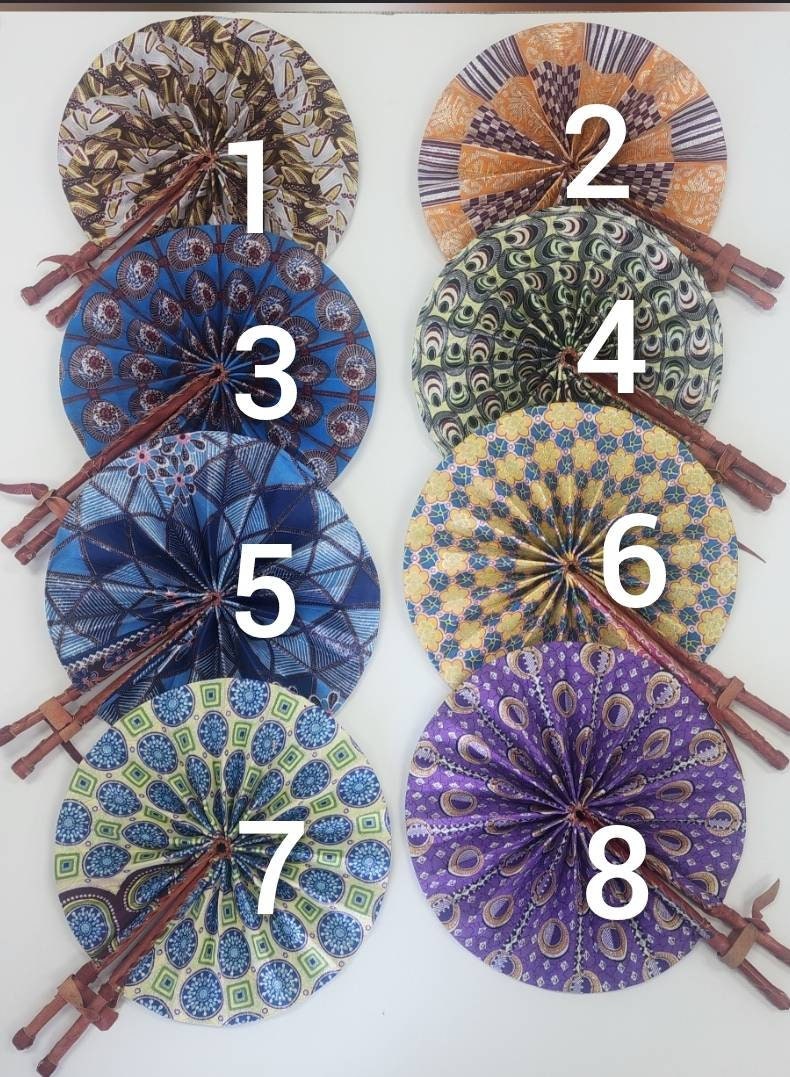 African Ankara Wax Print Ghana Hand Fan - Etsy