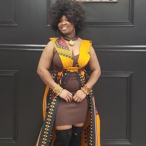 African Wax Print Dashiki Long Robe - Etsy