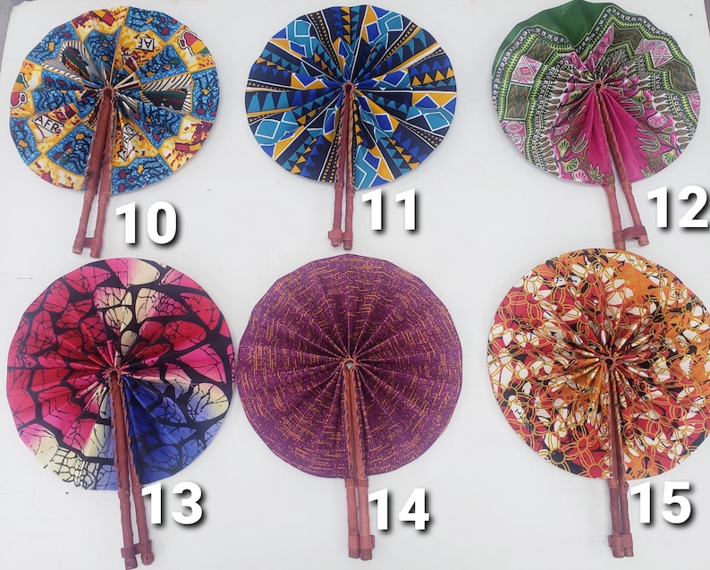 African Ankara Wax Print Ghana Hand Fan - Etsy