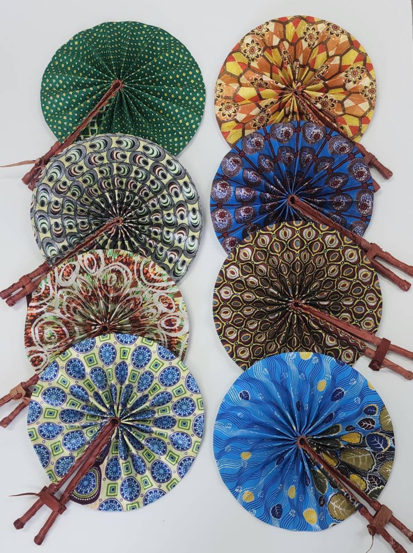 African Ankara Wax Print Ghana Hand Fan - Etsy