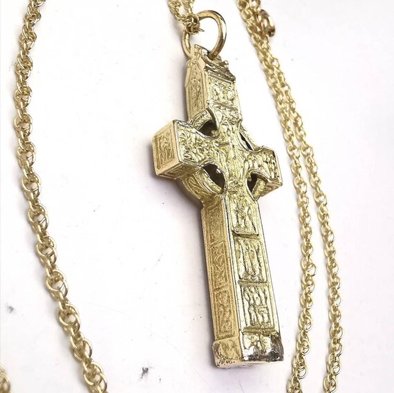 9ct 9k Solid Gold Irish Celtic Cross Made In Ireland Heavy | Etsy