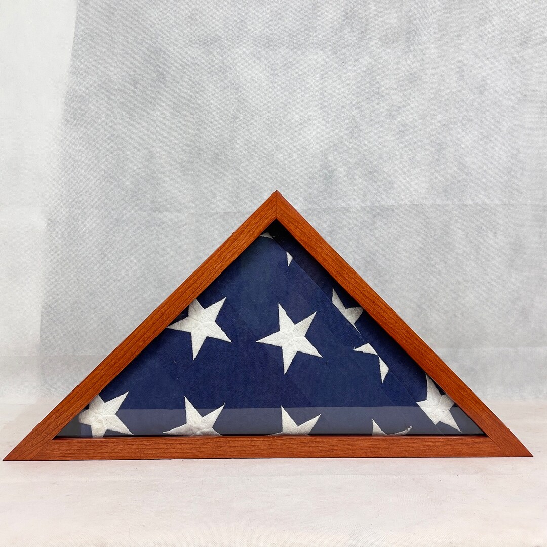Cherry Memorial Flag Case-cherry Stain - Etsy