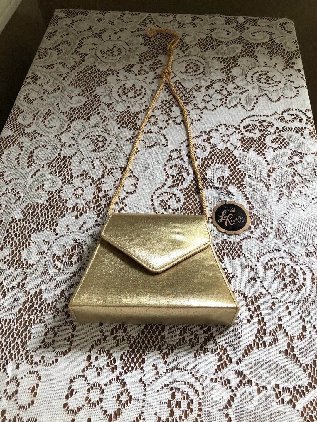 Vintage New With Tags La Regale Gold Fabric Evening Bag - Etsy