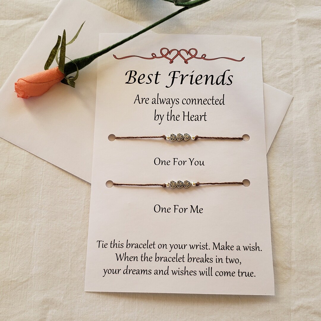 Best Friends Wish Bracelets BFF Gift Girls Weekend Trip Bestie Long ...