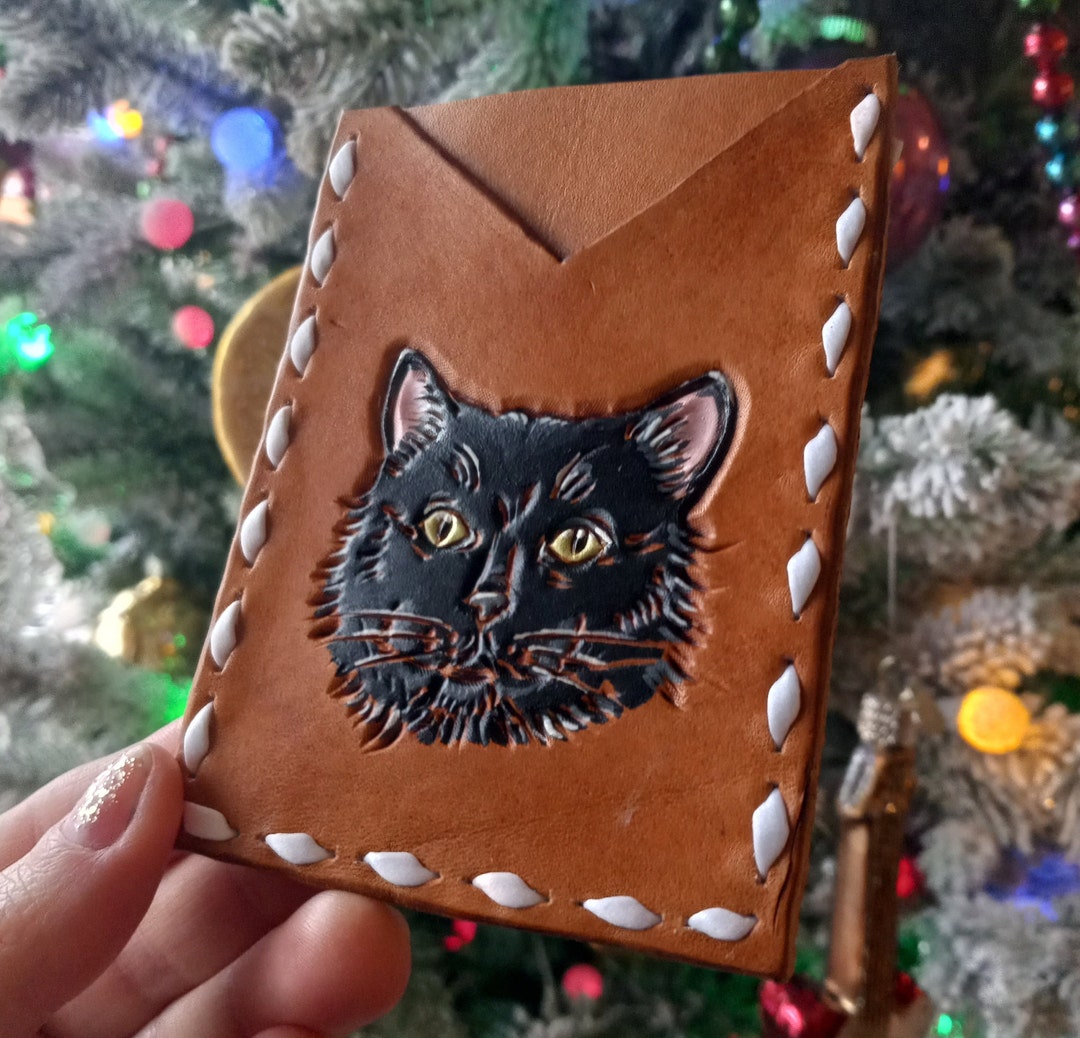 CUSTOM CARD HOLDER Wallet // Message for Custom Orders // Hand-tooled ...