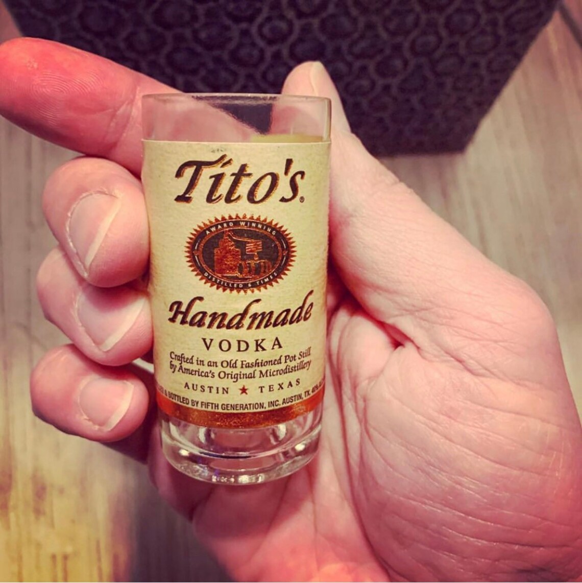 Tito's Vodka 50ml Bottle Shot Glass Set of 2 - Etsy