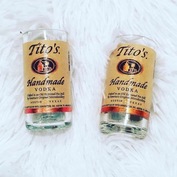 Tito's Vodka 50ml Bottle Shot Glass Set of 2 | Etsy