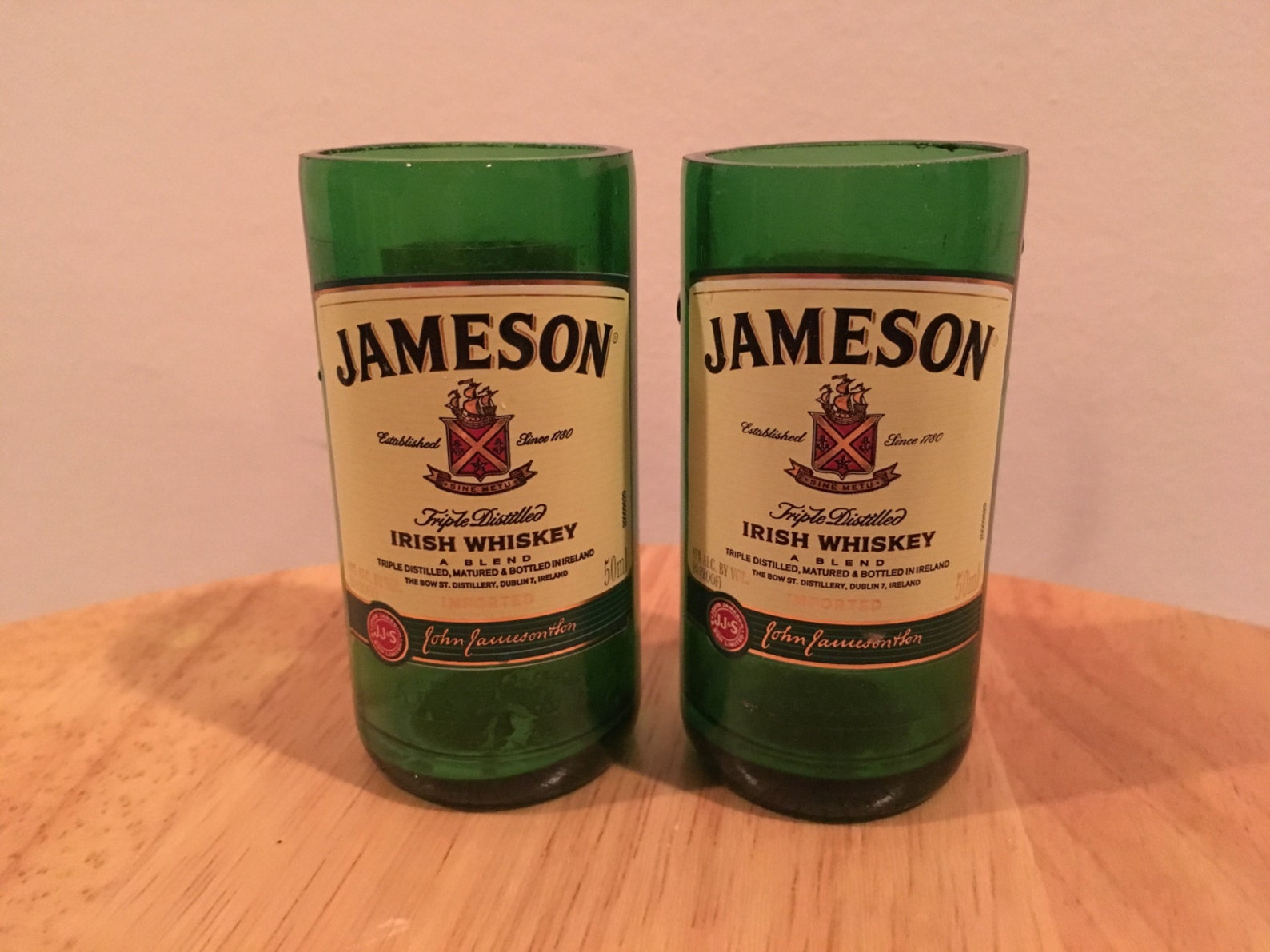 Jameson Irish Whiskey 50ml Mini Bottle Shot Glasses (2) - Etsy