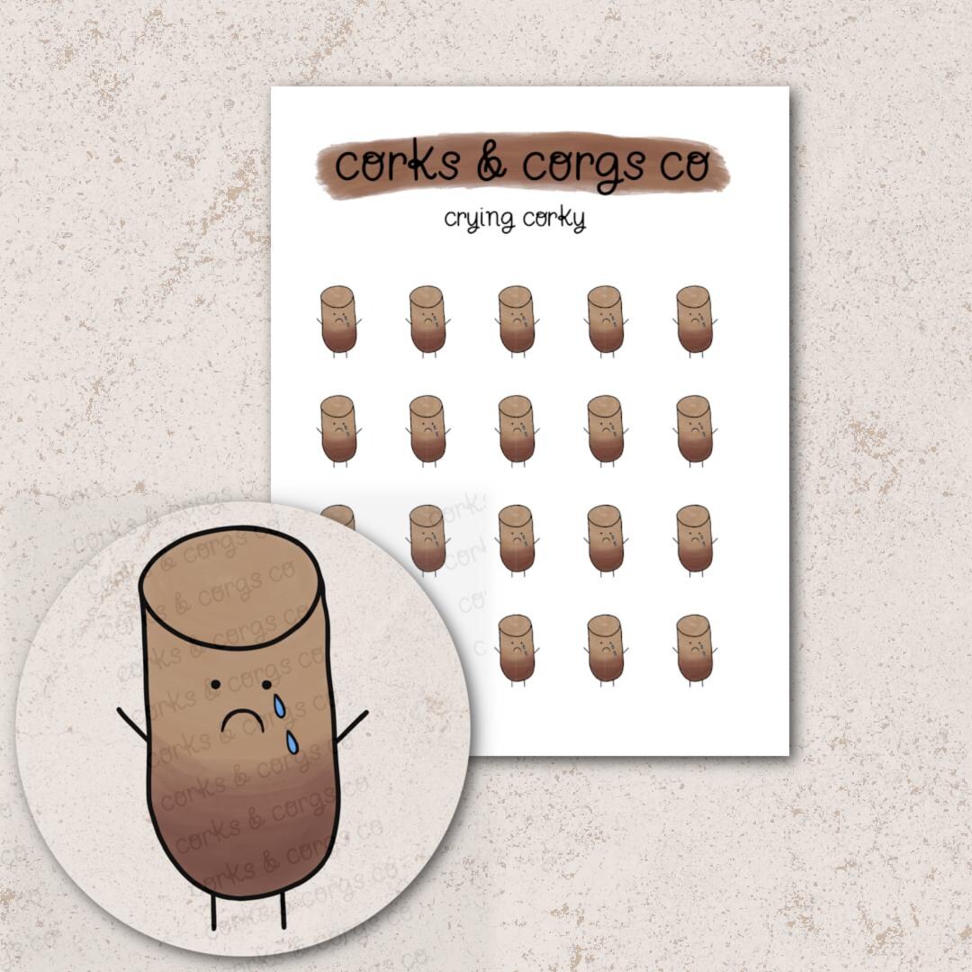 Corky Crying / Planner Stickers / Character Stickers / Cry / Depressed ...