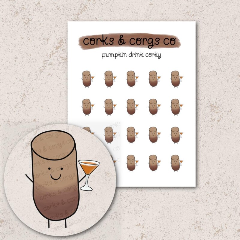 Pumpkin Cork Craft - Etsy