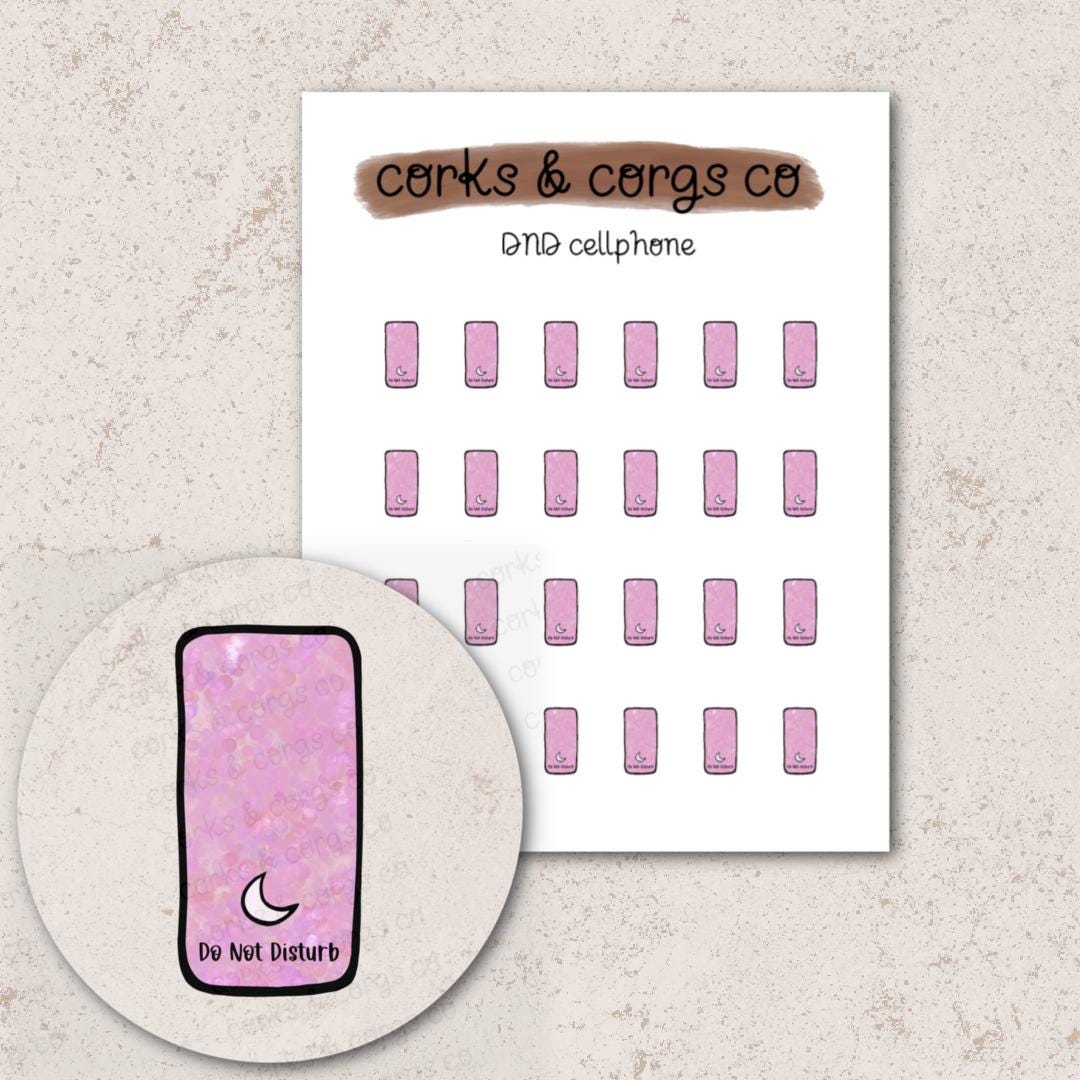 Do Not Disturb Phone Icon / Planner Stickers / Icons / Cellphone / Day ...