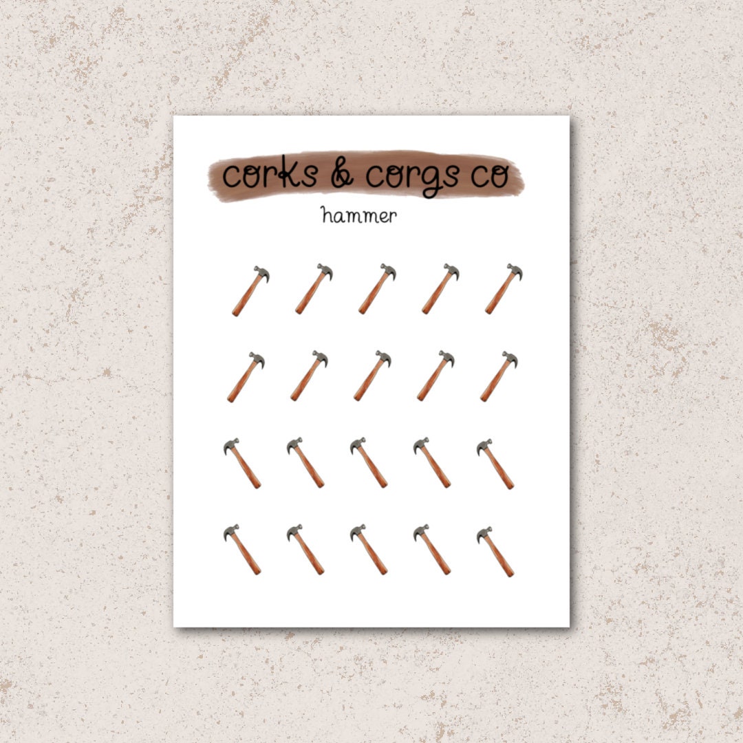 Hammer Icon / Planner Stickers / Icons / Build / Handyman / House Work ...