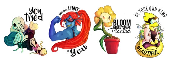 Undertale motivational Sticker Collection | Etsy