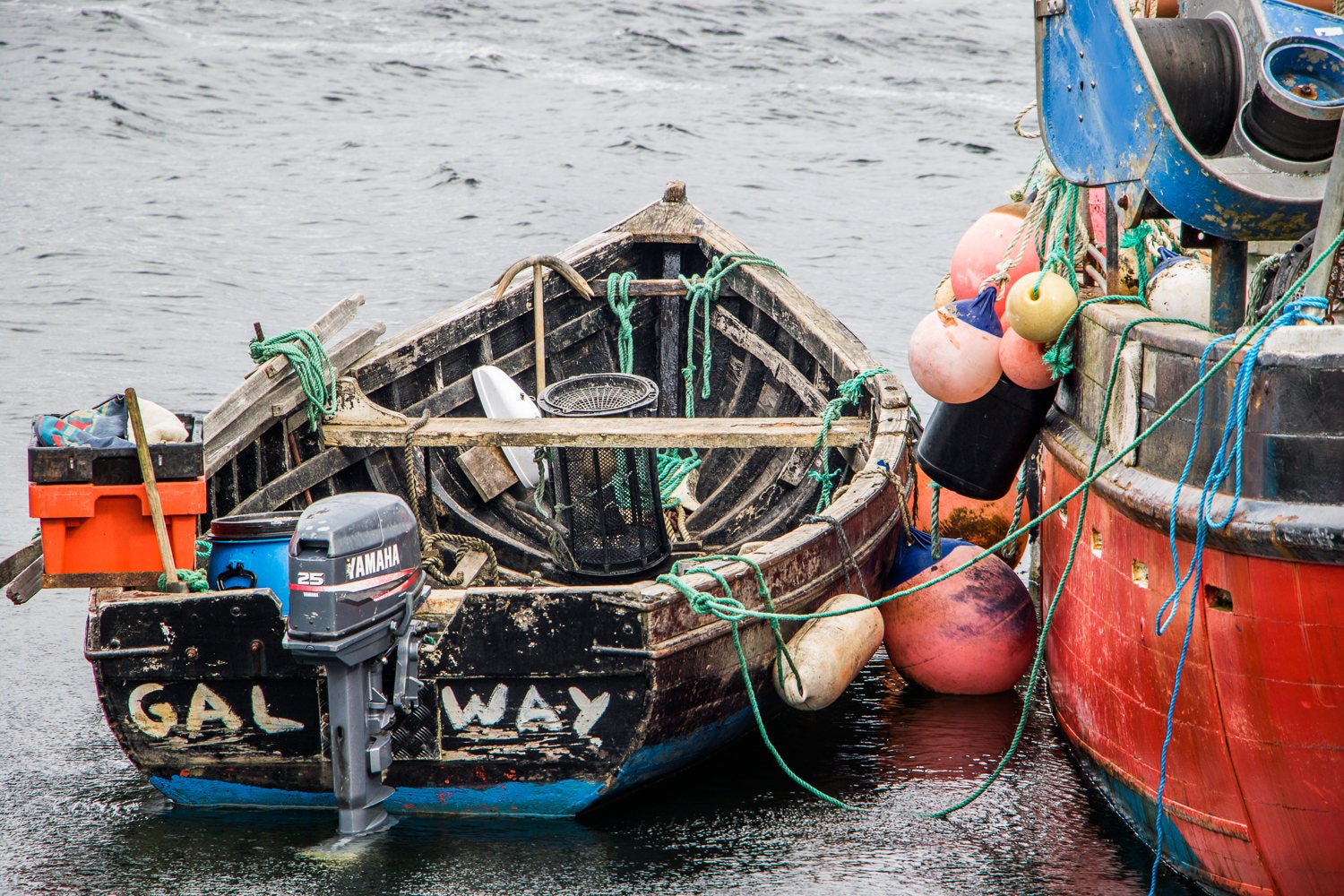 Galway Fishing Boat, Irish Photography, Connemara, Wild Atlantic Way ...
