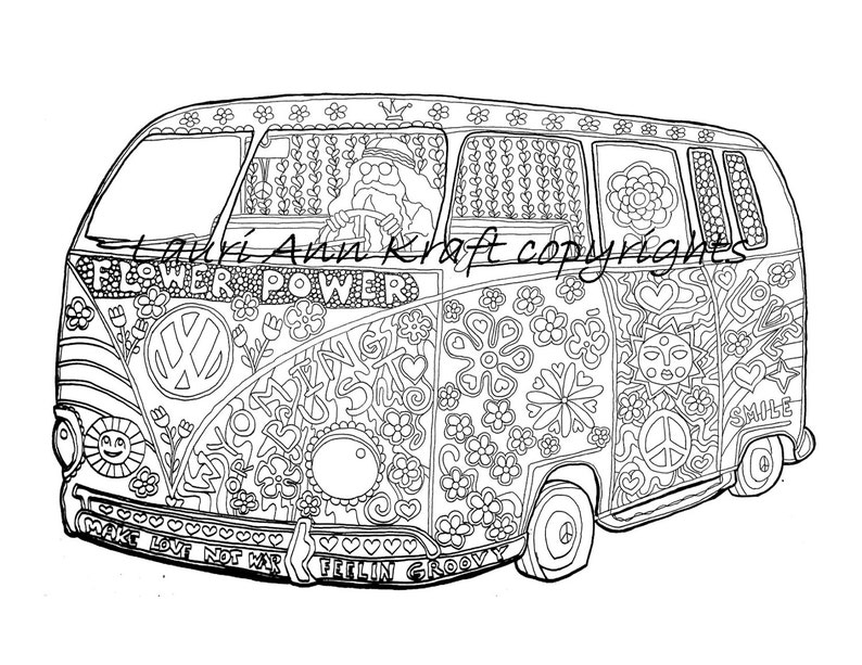 Vw Bus Coloring Pages Adult | Images and Photos finder
