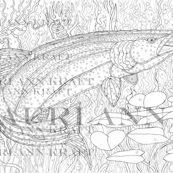 Fish Zentangle - Etsy