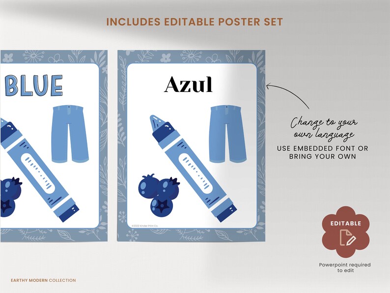 Color Posters Classroom and Home School Decor Printable - Etsy