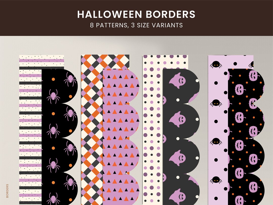 Halloween Bulletin Board Borders Cute Halloween Classroom - Etsy