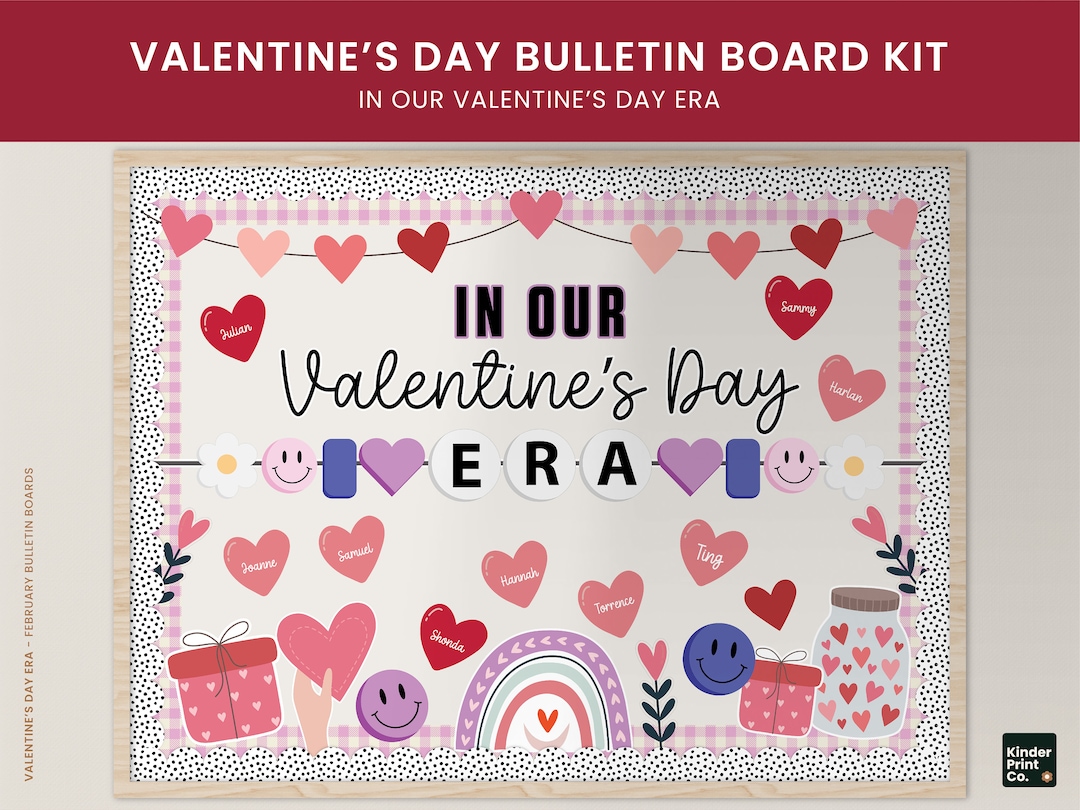 Valentine's Day Bulletin Board Kit Valentine's Day Era, Swiftie ...