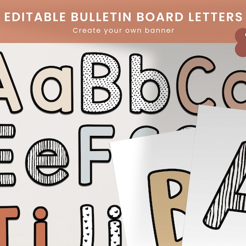 Bold Printable Bulletin Board Letters Classroom Decor - Etsy