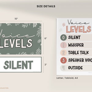 Voice Noise Levels Display Classroom Wall Decor Bulletin - Etsy