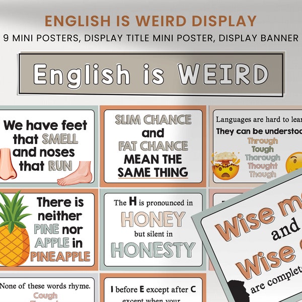 English is Weird Poster - Etsy