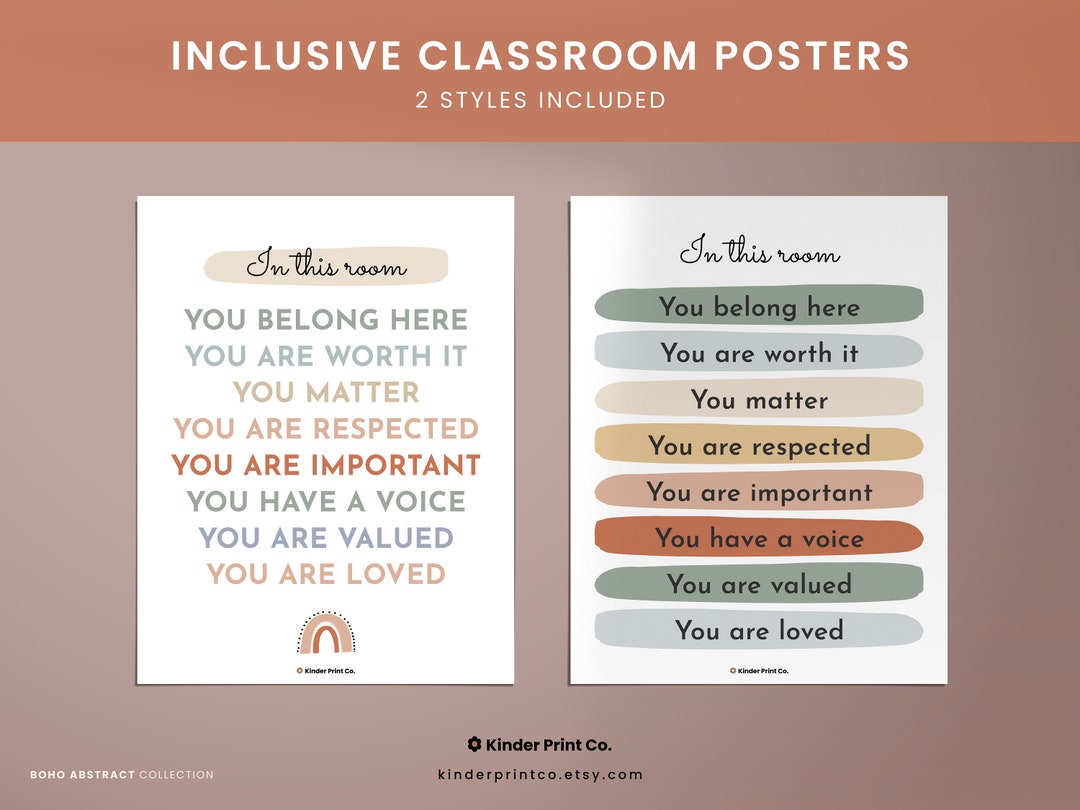 In This Room Poster, All Are Welcome, Lnclusive Classroom, Diversity ...