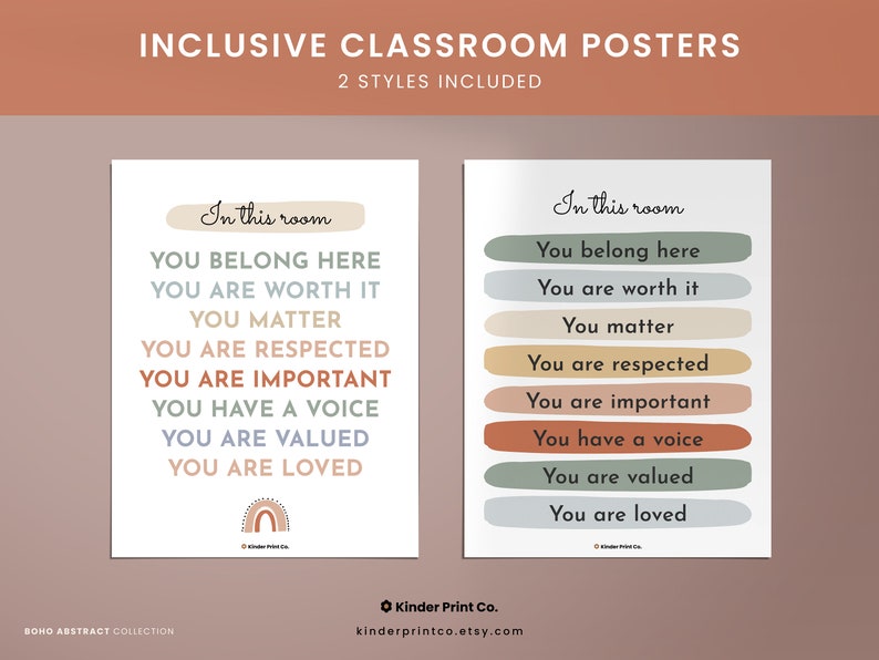 In This Room Poster All Are Welcome Lnclusive Classroom - Etsy