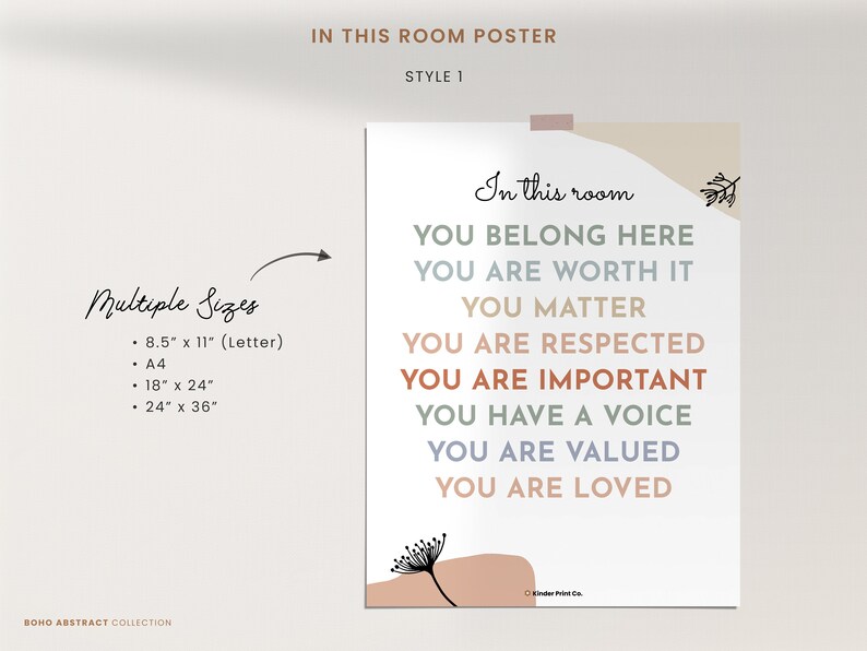 In This Room Poster All Are Welcome Lnclusive Classroom - Etsy