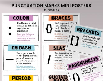 Punctuation Posters - Etsy