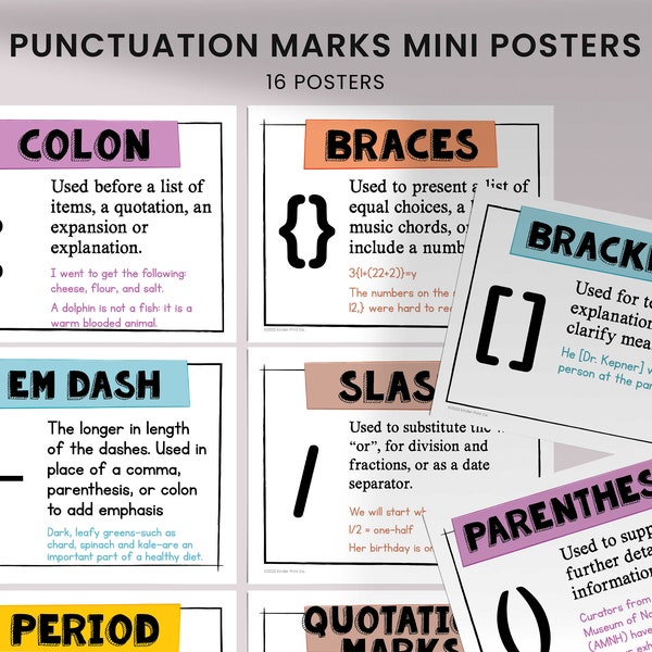 Punctuation Poster - Etsy