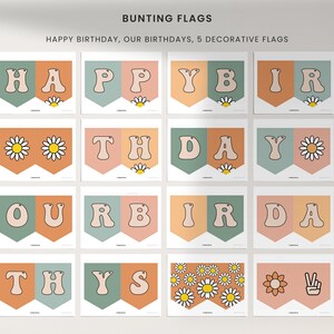 Groovy Daisy Retro Birthday Display, Birthday Bulletin - Etsy