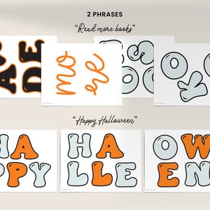 Halloween Bulletin Board Kit Happy Halloween blue Read - Etsy