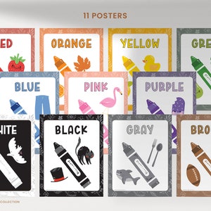 Color Posters, Classroom and Home School Decor, Printable Decor, Earthy ...