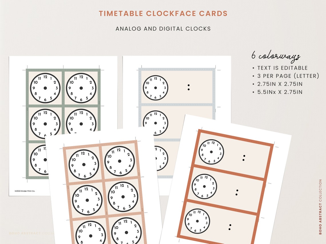 Visual Timetable Schedule Boho Rainbow Neutral Classroom - Etsy
