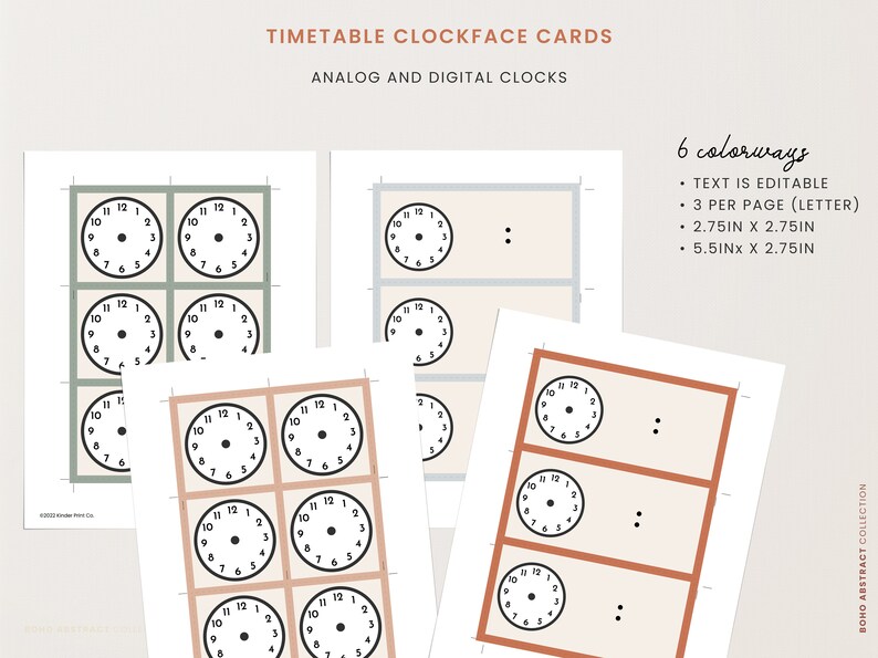 Visual Timetable Schedule Boho Rainbow Neutral Classroom - Etsy