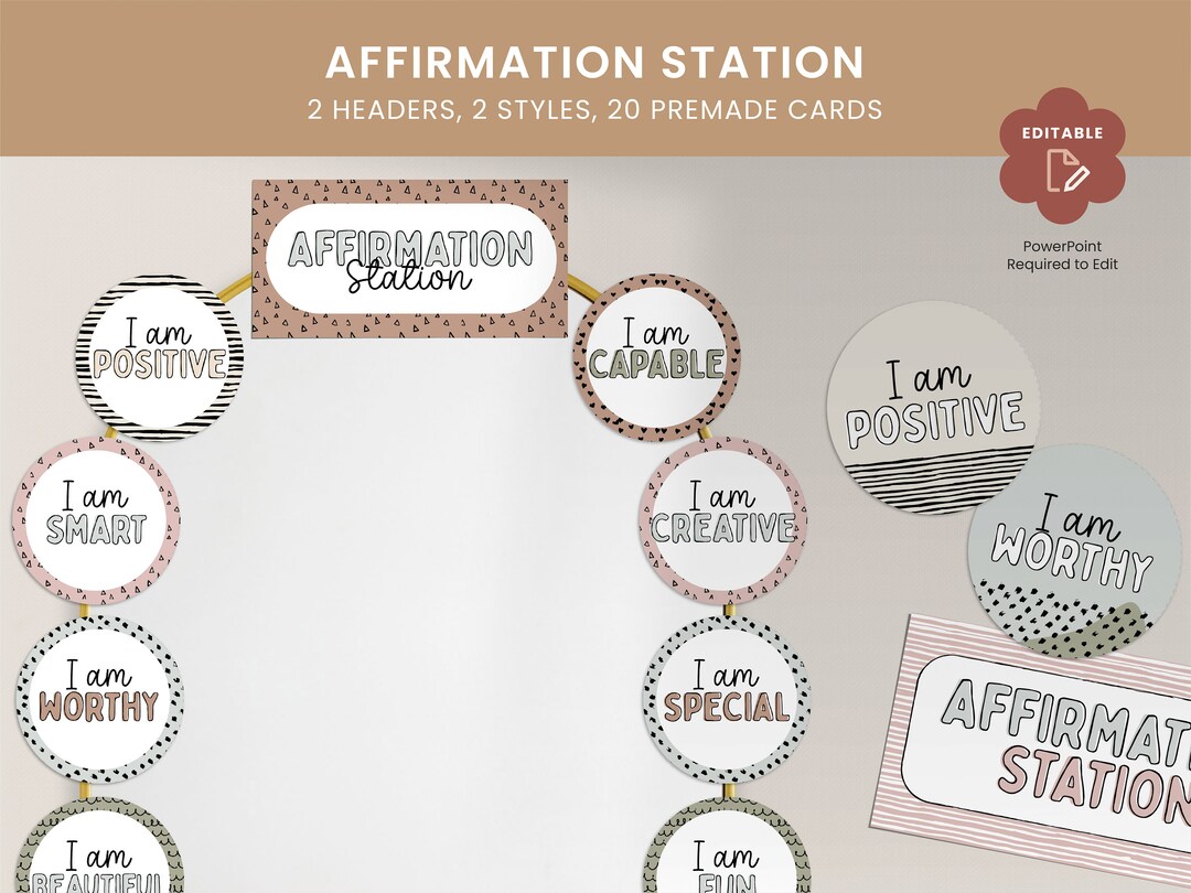 Affirmation Station Motivation Mirror Display Positive - Etsy
