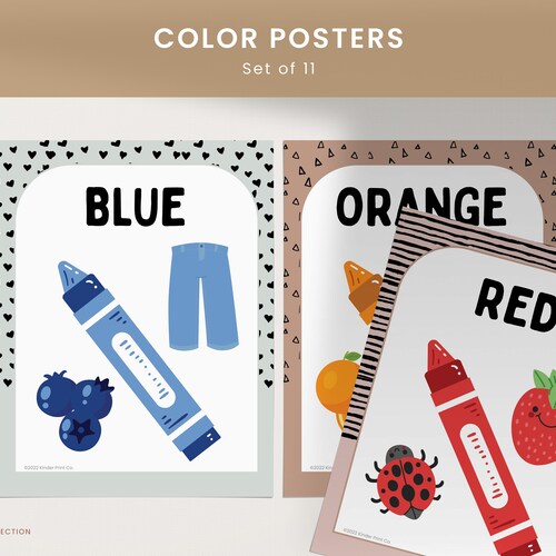 Eucalyptus Classroom Decor Shape and Color Posters - Etsy