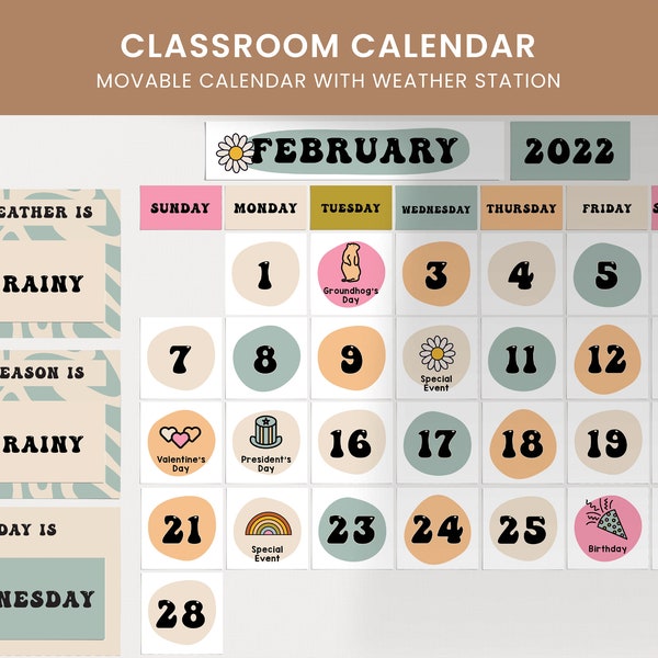 Retro Calendar - Etsy