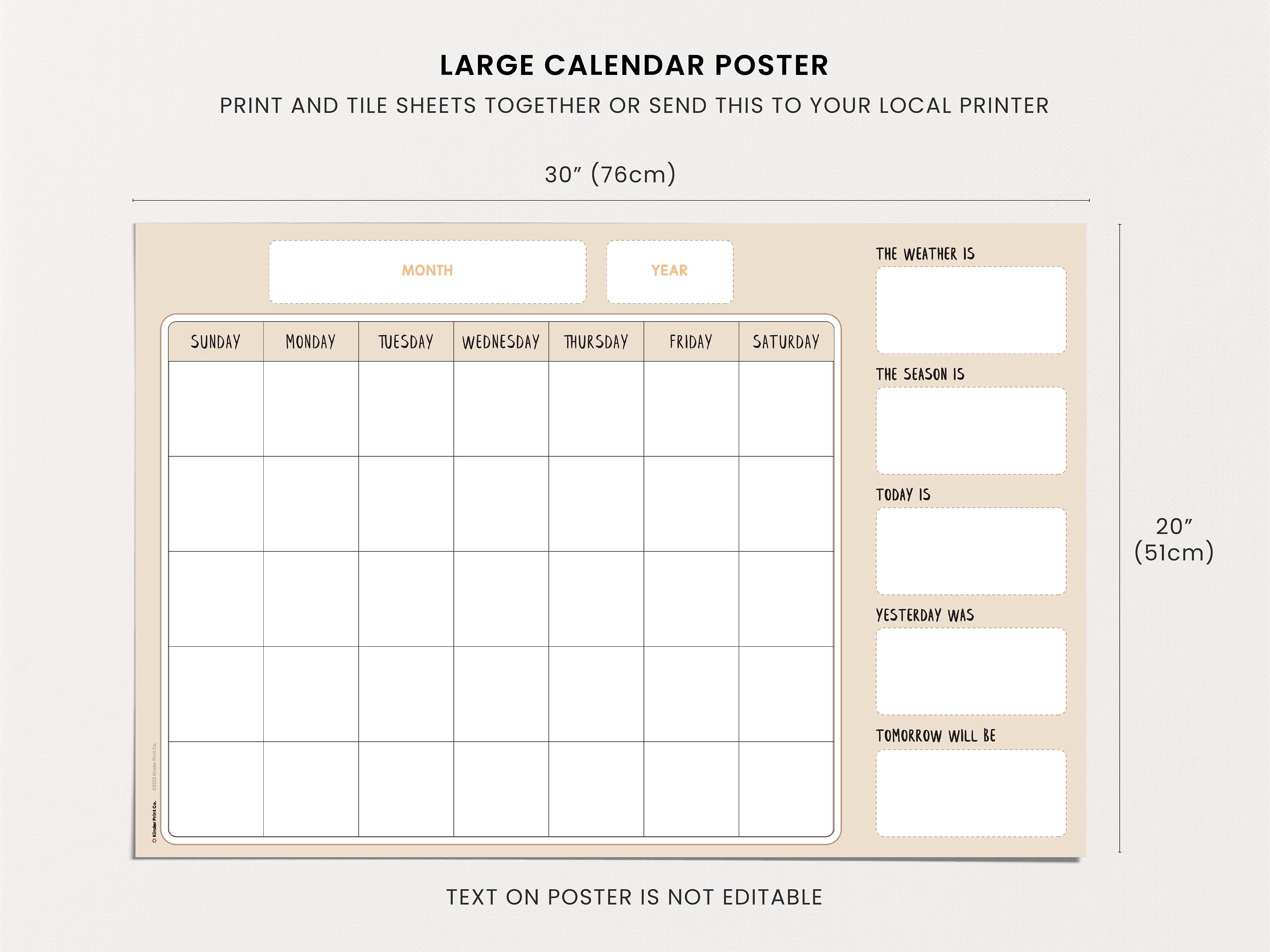 Classroom Calendar Display and Weather Station Modern - Etsy