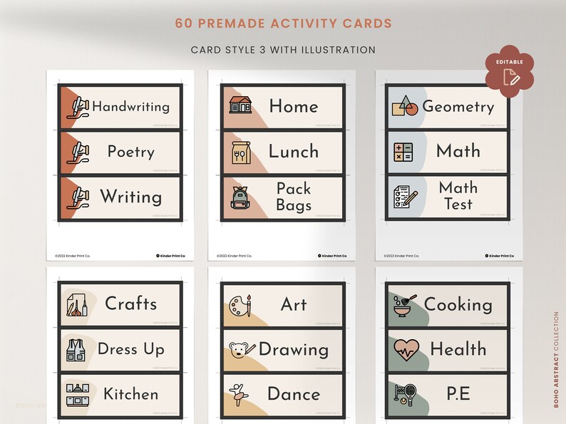 Visual Timetable Schedule Boho Rainbow Neutral Classroom - Etsy