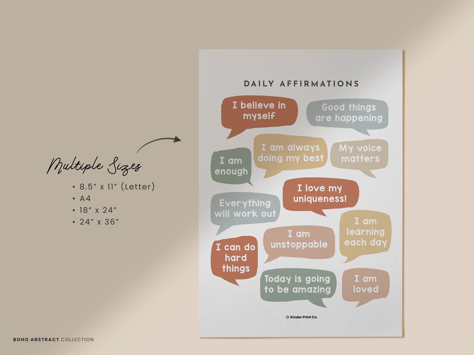 Daily Affirmations Poster for Classroom Nursery Homeschool - Etsy
