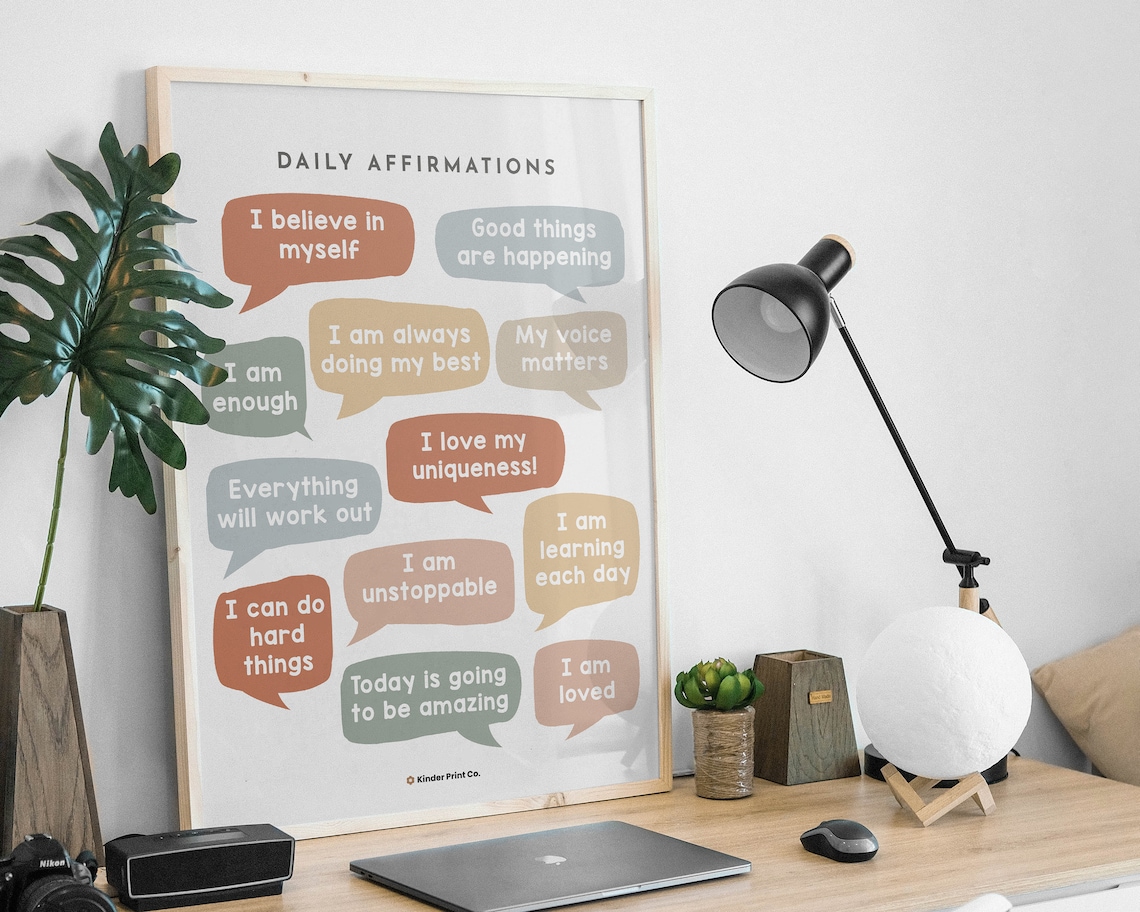 Daily Affirmations Poster for Classroom Nursery Homeschool - Etsy