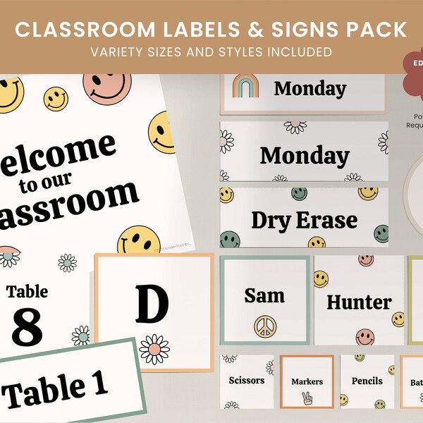 Classroom Labels - Etsy