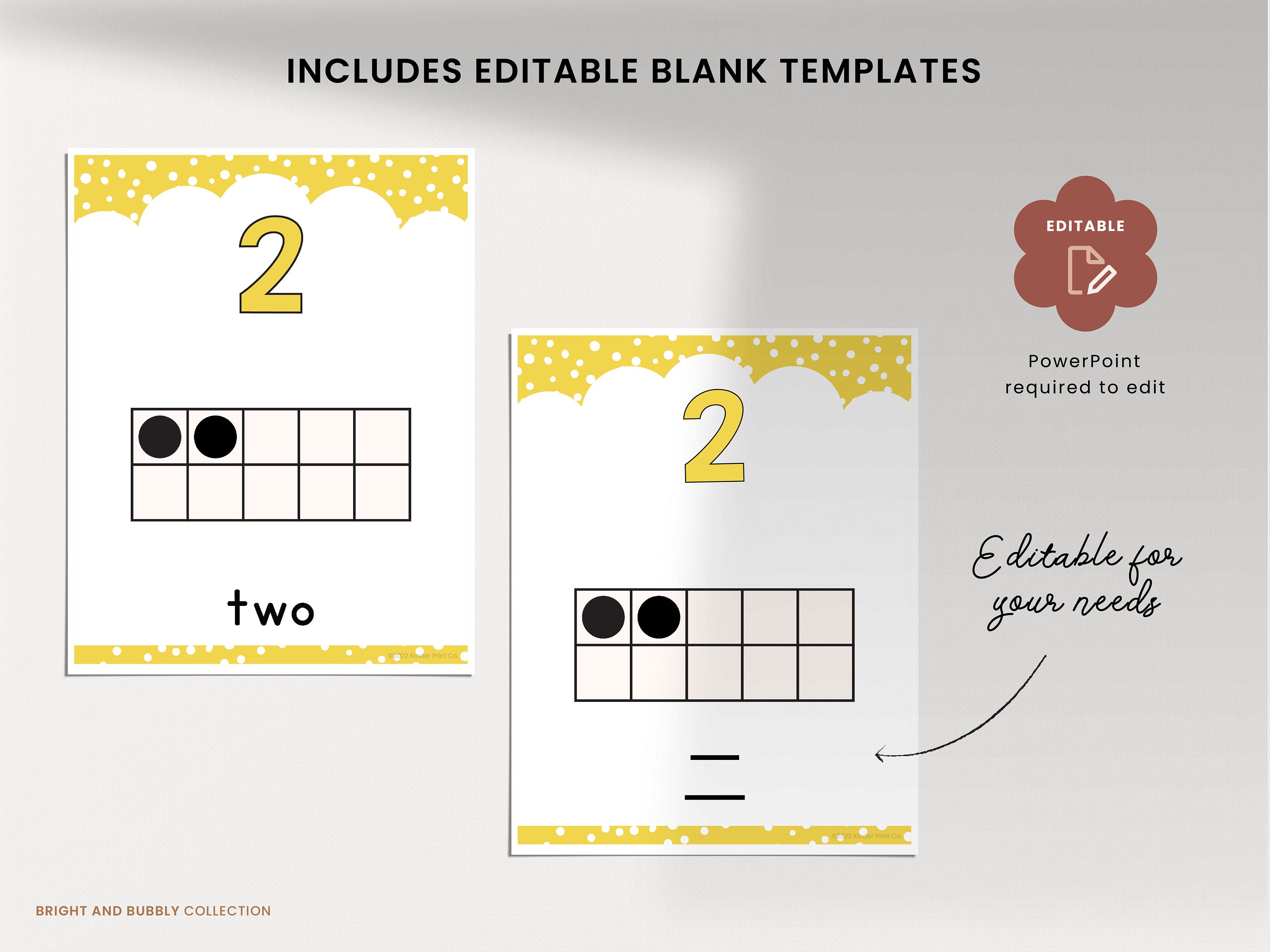 Ten Frame Numbers Poster Set Classroom Decor Math Display - Etsy Canada