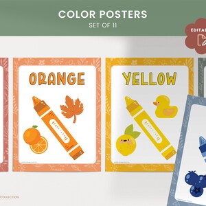Color Posters, Classroom and Home School Decor, Printable Decor, Earthy ...