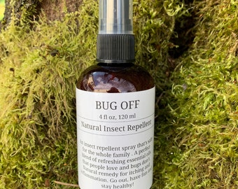 Bug off Spray Natural Insect Repellent for Mosquitos Ticks - Etsy