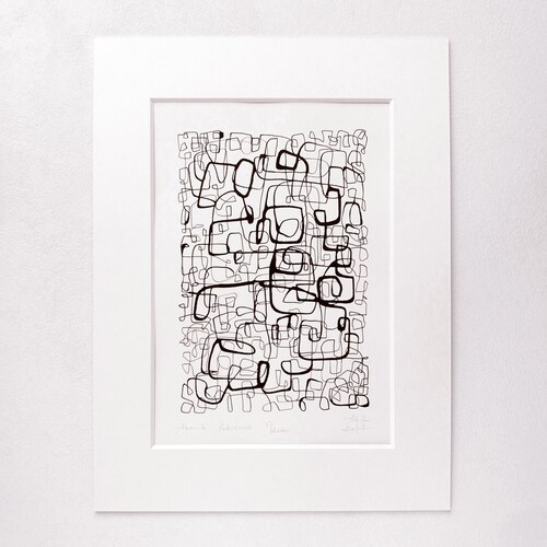 Black and White Abstract Art Drawing Ink Pencil Charcoal - Etsy Australia