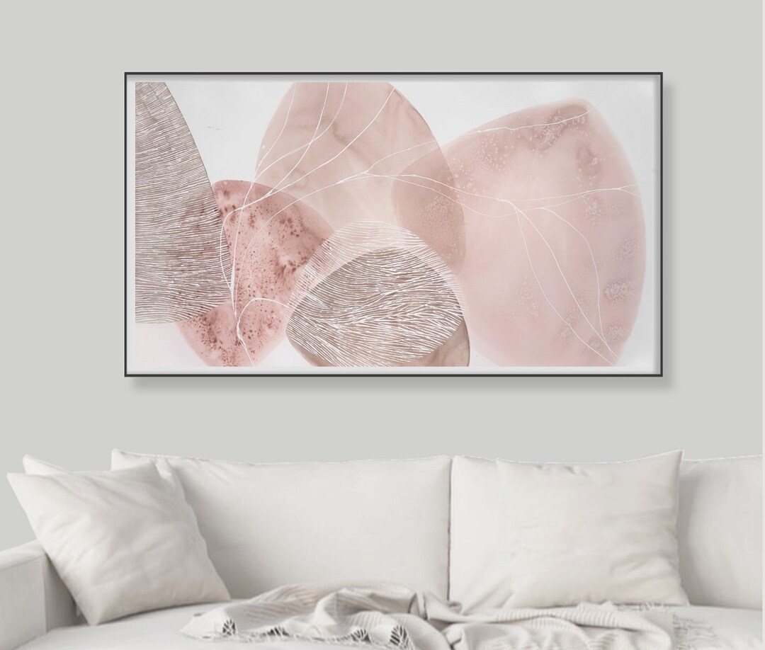 ORIGINAL Art Horizontal Neutral Wall Art Mauve Beige Earth Tones Extra ...