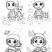 8 Cute ROBOT Coloring Pages Printable PDF Colouring Activity Book for ...